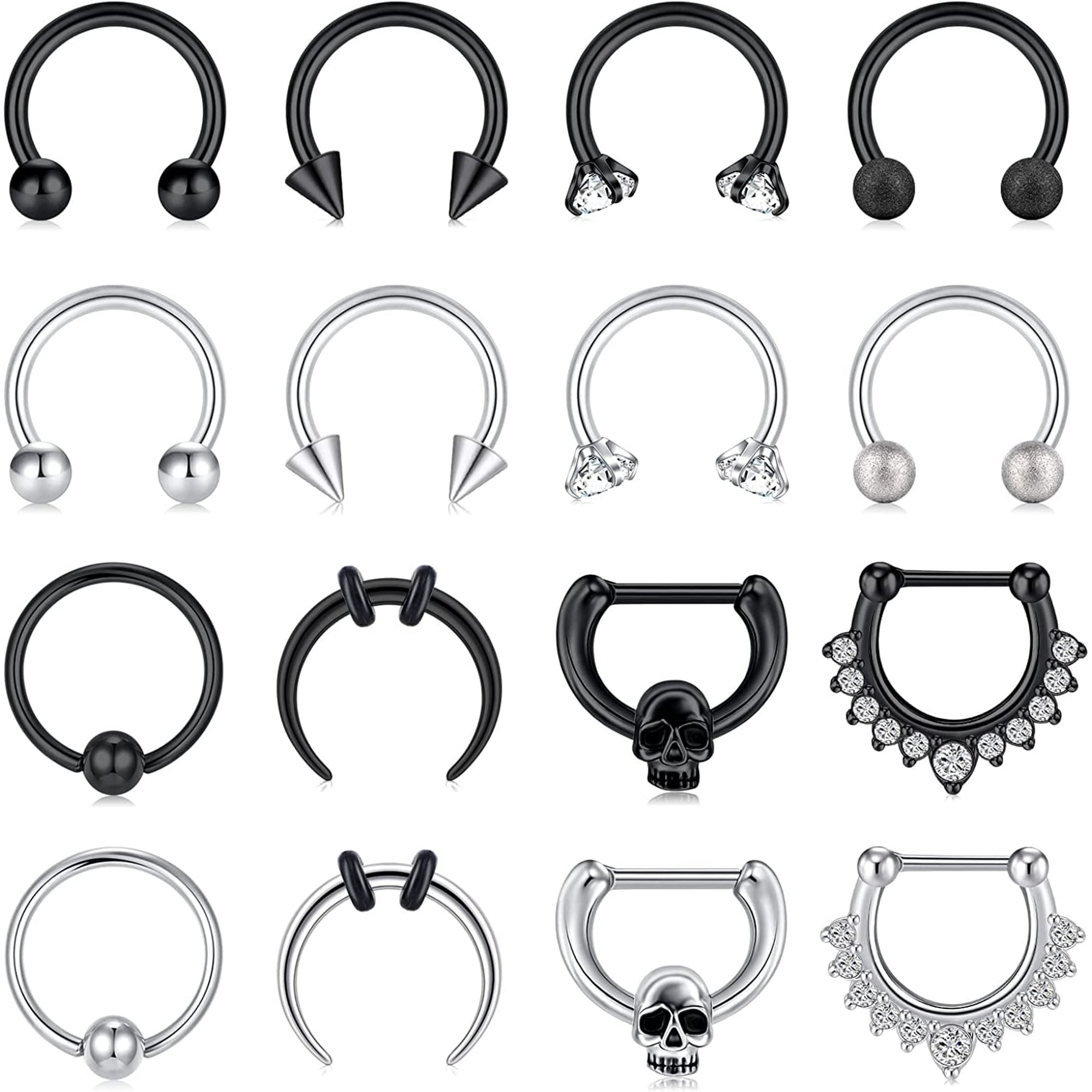 Click here for Briana Williams 16g Septum Nose Rings Hinged Seaml... prices