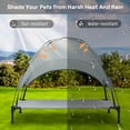 48 Inches Extra Large Elevated Dog Bed with Canopy, Portable Indoor ...