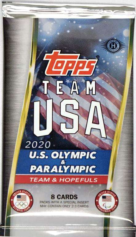 Olympics Topps 2020 U.S Olympic & Paralympic Trading Card HOBBY Pack (8 ...