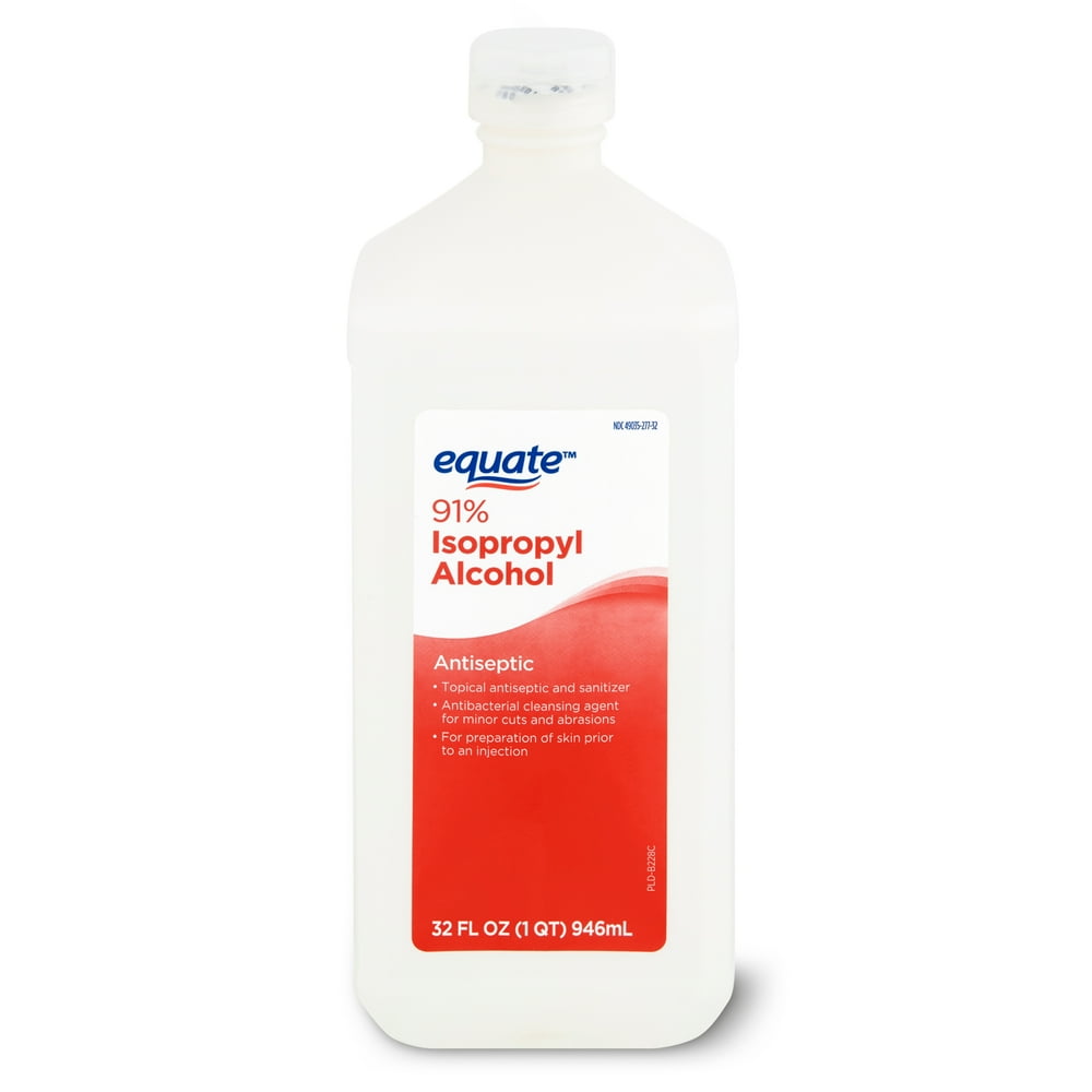 Equate 91% Isopropyl Alcohol Antiseptic, 32 fl oz - Walmart.com ...