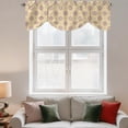 Abstract Flower Tie Up Valance Curtains Vintage Geometric Purple Yellow ...
