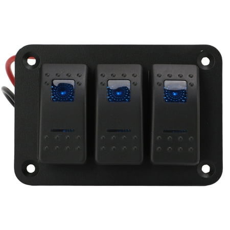 3 Gang Rocker Switch, Overcurrent Protection IP65 Waterproof ON Off ...