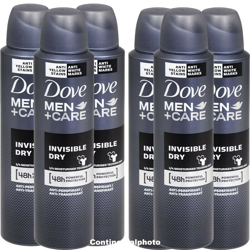 6 Cans of Dove Men+Care Invisible Dry 150ml Anti-Perspirant Anti ...
