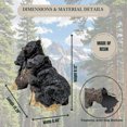 Rustic Bear in a Log Figurine - Woodland Bear Statue for Cabin and ...