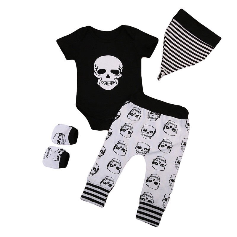 Click here for Itfabs Babys Skull Clothes Set  Short Sleeve Rompe... prices