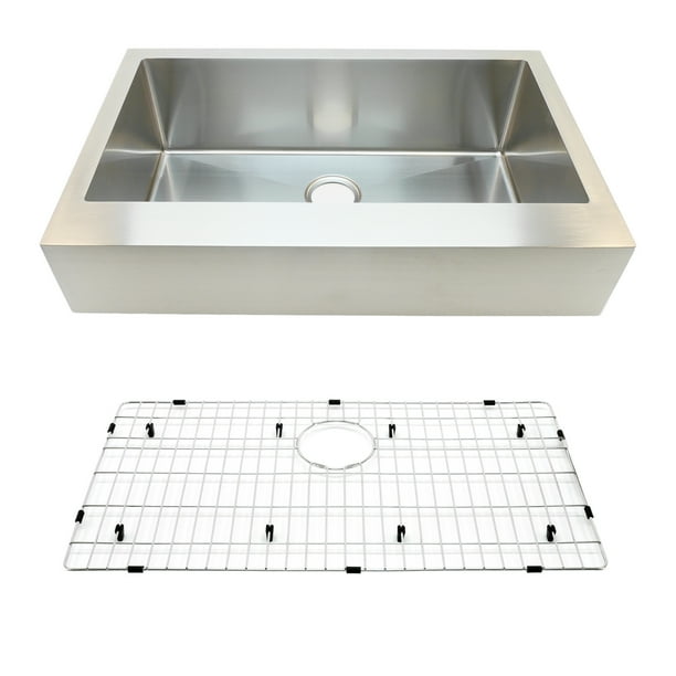 Auric Sinks 33" Retrofit Short Apron Farmhouse Flat Front Single Bowl ...