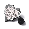 Cat Theme Enamel Pins Alloy Brooches for Backpack Clothes Pink 30.5x28 ...
