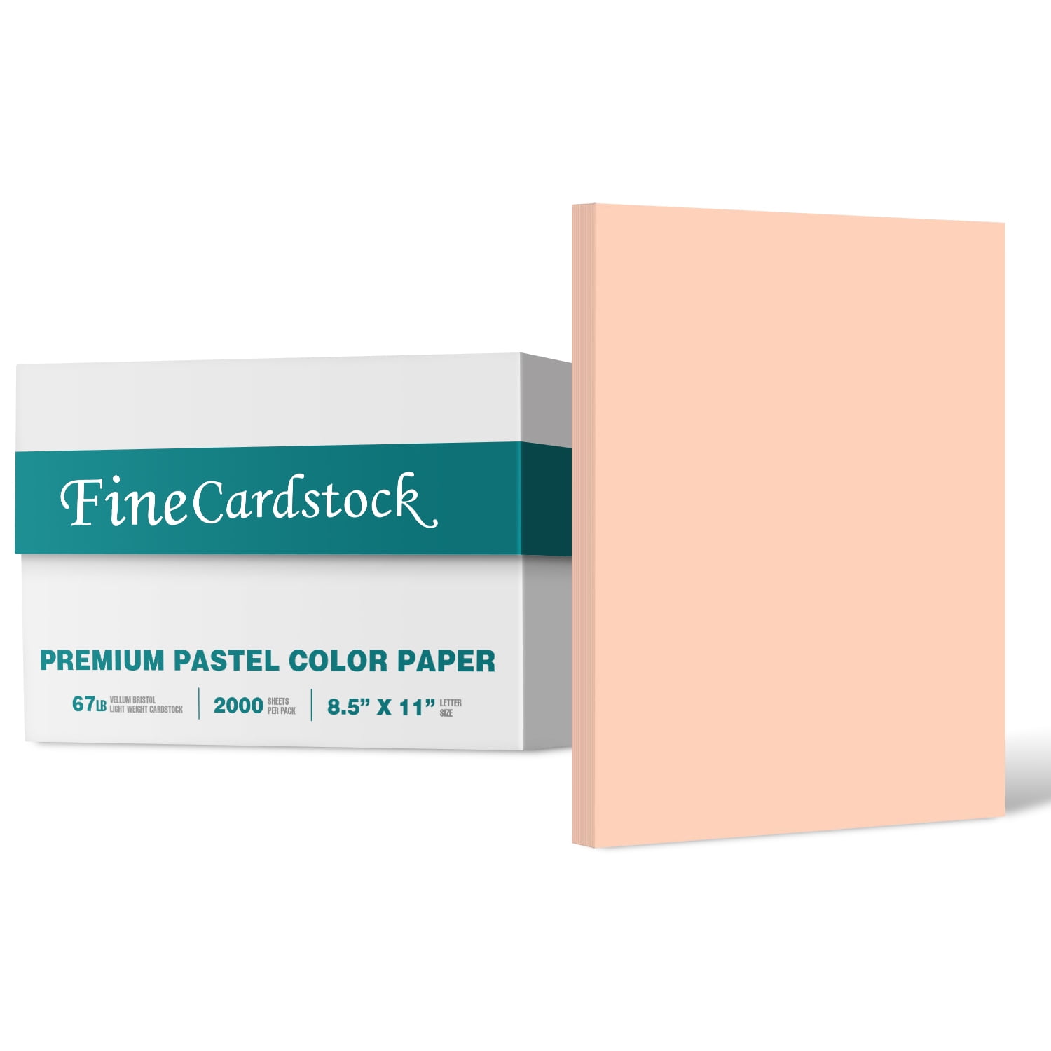 Bulk Peach 8.5" x 11 Inches Card Stock Paper, 67Lb Vellum Bristol ...