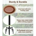 Upgraded 5-Prong Base Bird Bath with Metal Stake, Detachable Decoration ...
