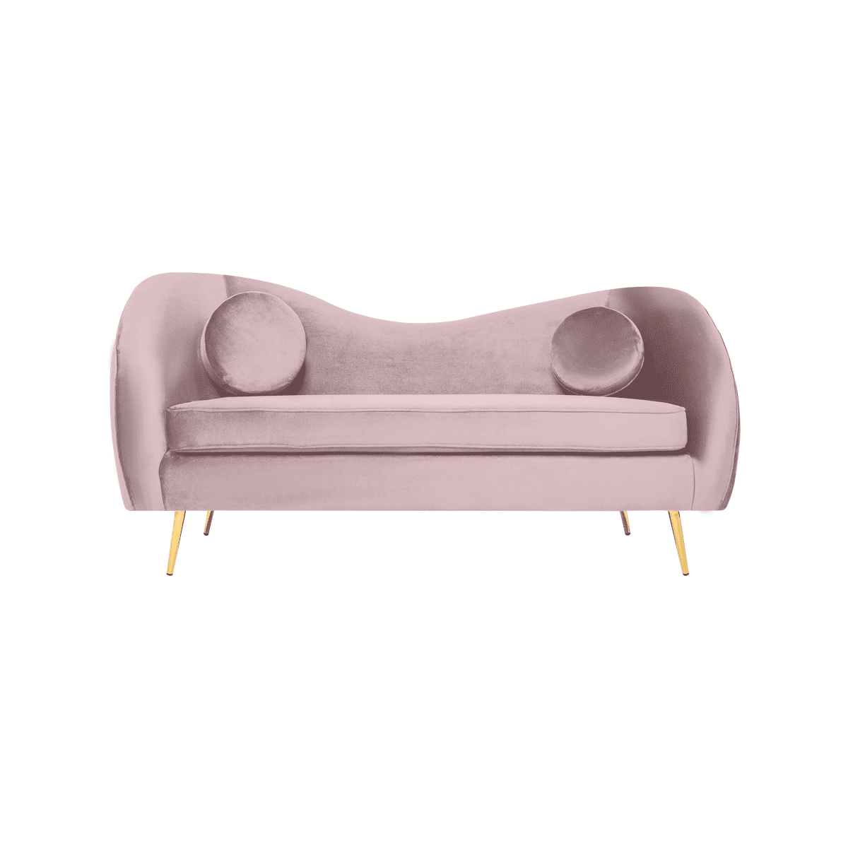 Sofá 3 plazas Sochic rosa terciopelo Bean Moderno | Bodega Aurrera en línea