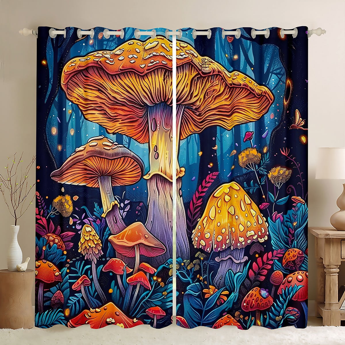 Click here for Erosebridal Plant Mushroom Curtains For Living Roo... prices