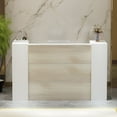 Timechee Modern Reception Desk, Large Front Counter Table with ...