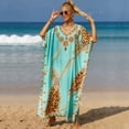 19-color rayon beach cover-up, bohemian beach dress, plus-size dress ...