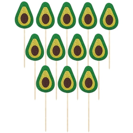Tropical Avocado Cupcake Topper- Summer Avocado Party Decorations for ...