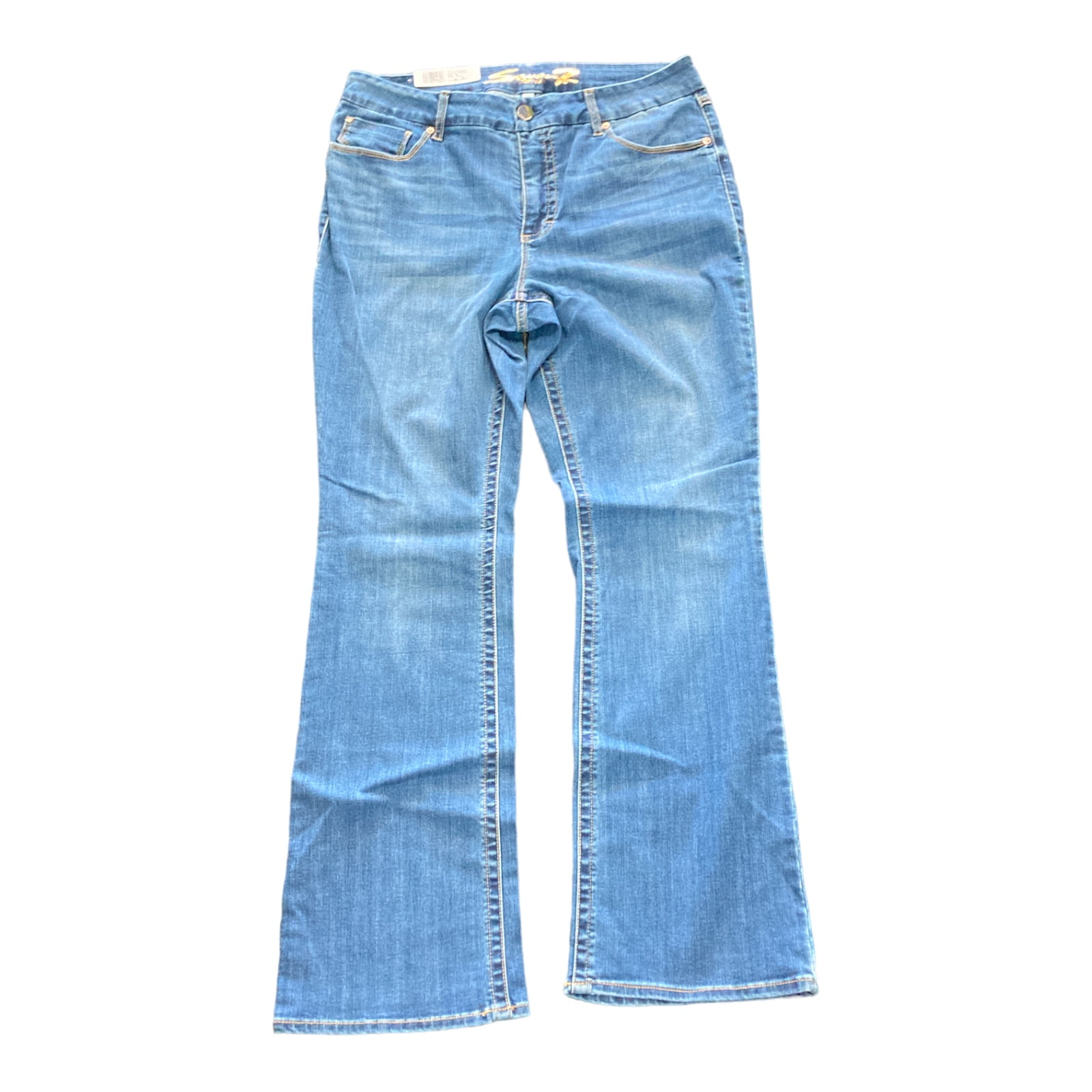 Seven7 Women's Plus High Rise Tummyless Slimming Boot Cut Jean (Harlem ...