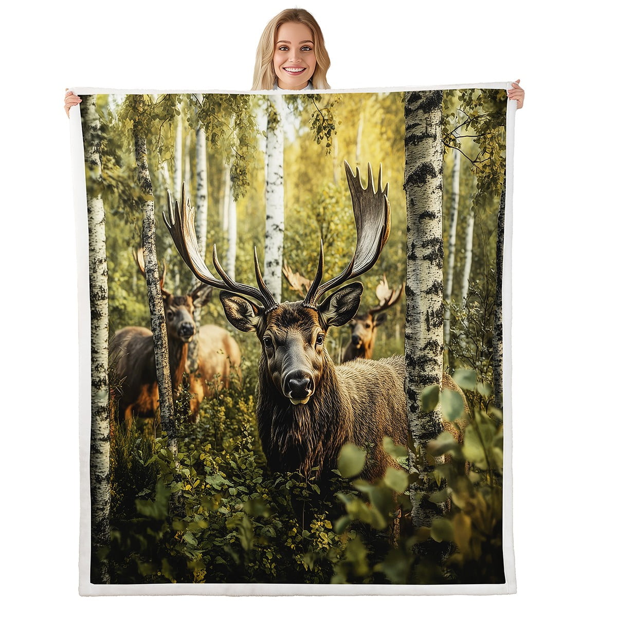Click here for Erosebridal Animal Deer Throw Blanket For Couch 60... prices