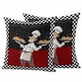 Chef Outdoor Waterproof Throw Pillow Covers 20x20 Set of 2, Cartoon ...