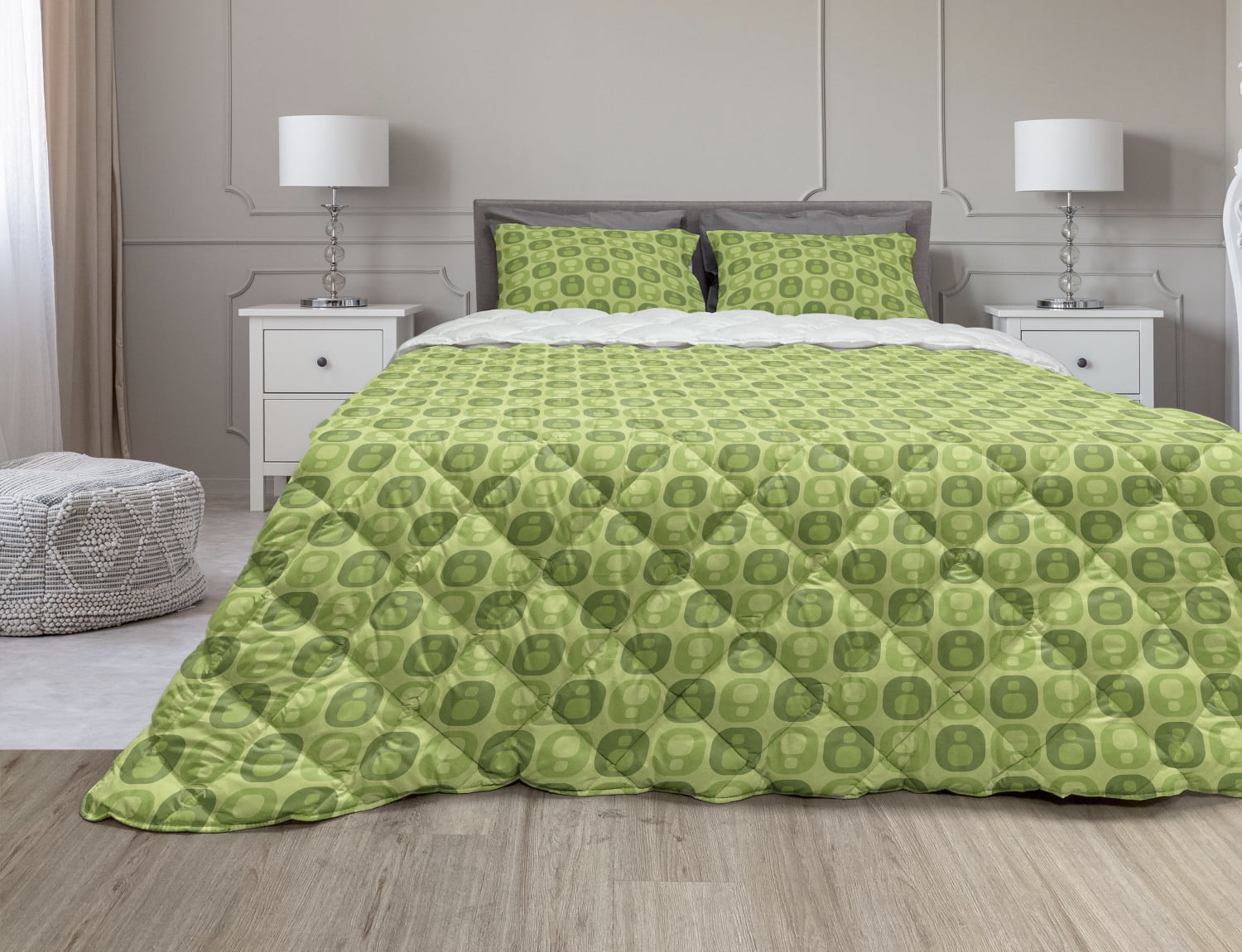 Geometric Comforter And Sham Bedding Set Squircles In Different Forms