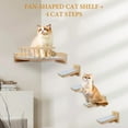 5-Pack Wall-Mounted Cat Tree with 4-Step Ladder & Felt Hammock - Multi ...
