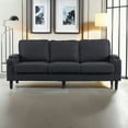 FFZ 3-Seater Modular Sofa with Storage Ottoman, Dark gray - Walmart.com