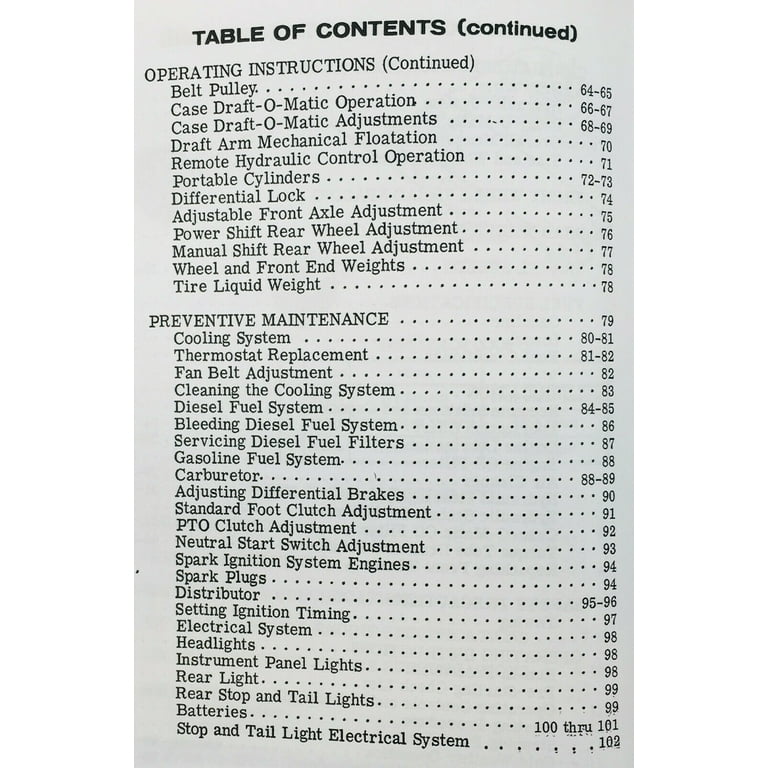 Case Manuals For Tractor Model 430-530 Series Draft-o-matic Tractor ...