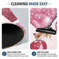 BZSMCE Flashing Red Heart Pattern Round Fluffy Area Rug 32.2in Non-Slip ...