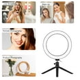 10 Inch LED Ring Light with Tripod Stand 3200K-5500K Dimmable Table ...