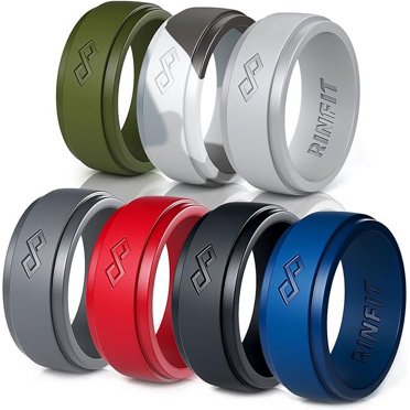 Mokani Silicone Wedding Ring for Men, Breathable Airflow Inner Curve ...