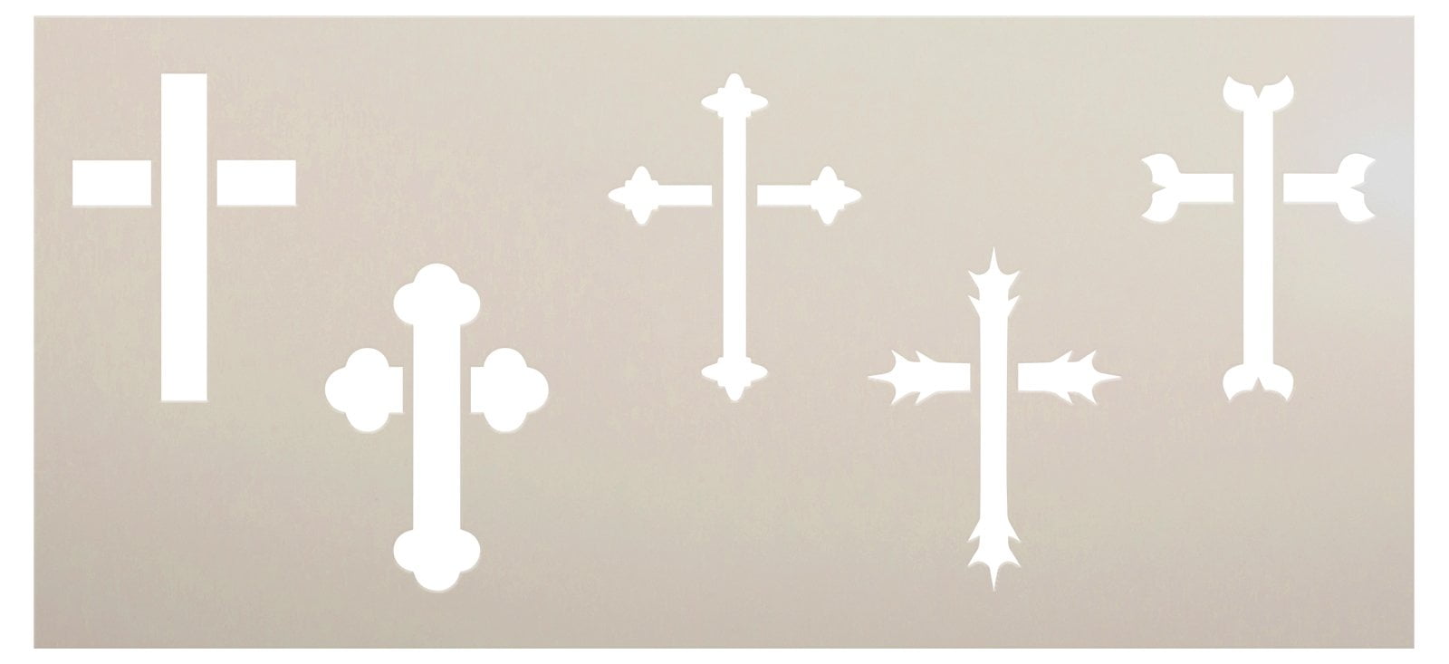 StudioR12 Mixed Cross Outline Stencil for Embellished Decor, STCL6390 ...