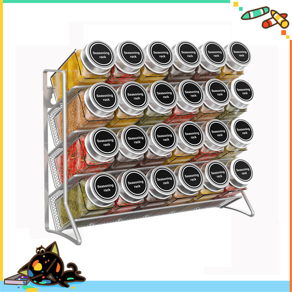 Spice Rack, 4 Tier Spice Rack Organizer for Cabinets Fuleadture Spice ...