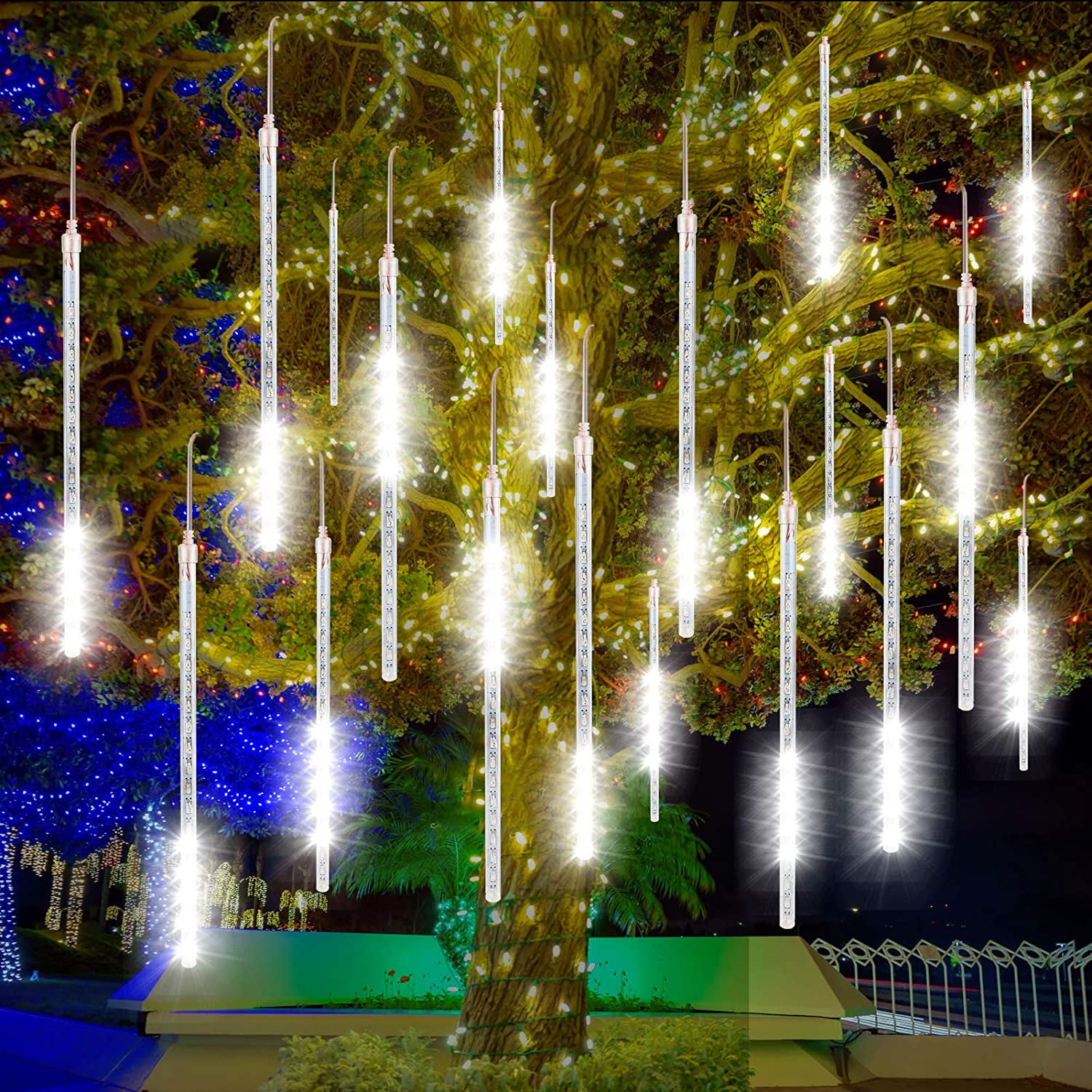 Click here for Cheerpupo Meteor Shower Lights Falling Rain Lights... prices