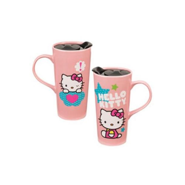 Hello Kitty 20 Oz Ceramic Travel Mug Stars (Vandor, Llc) - Walmart.com ...