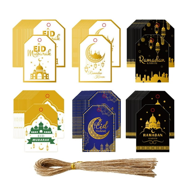 Ramadan Mubarak Gift Tags Hanger Ramadan Paper Tags Pendants Eid ...