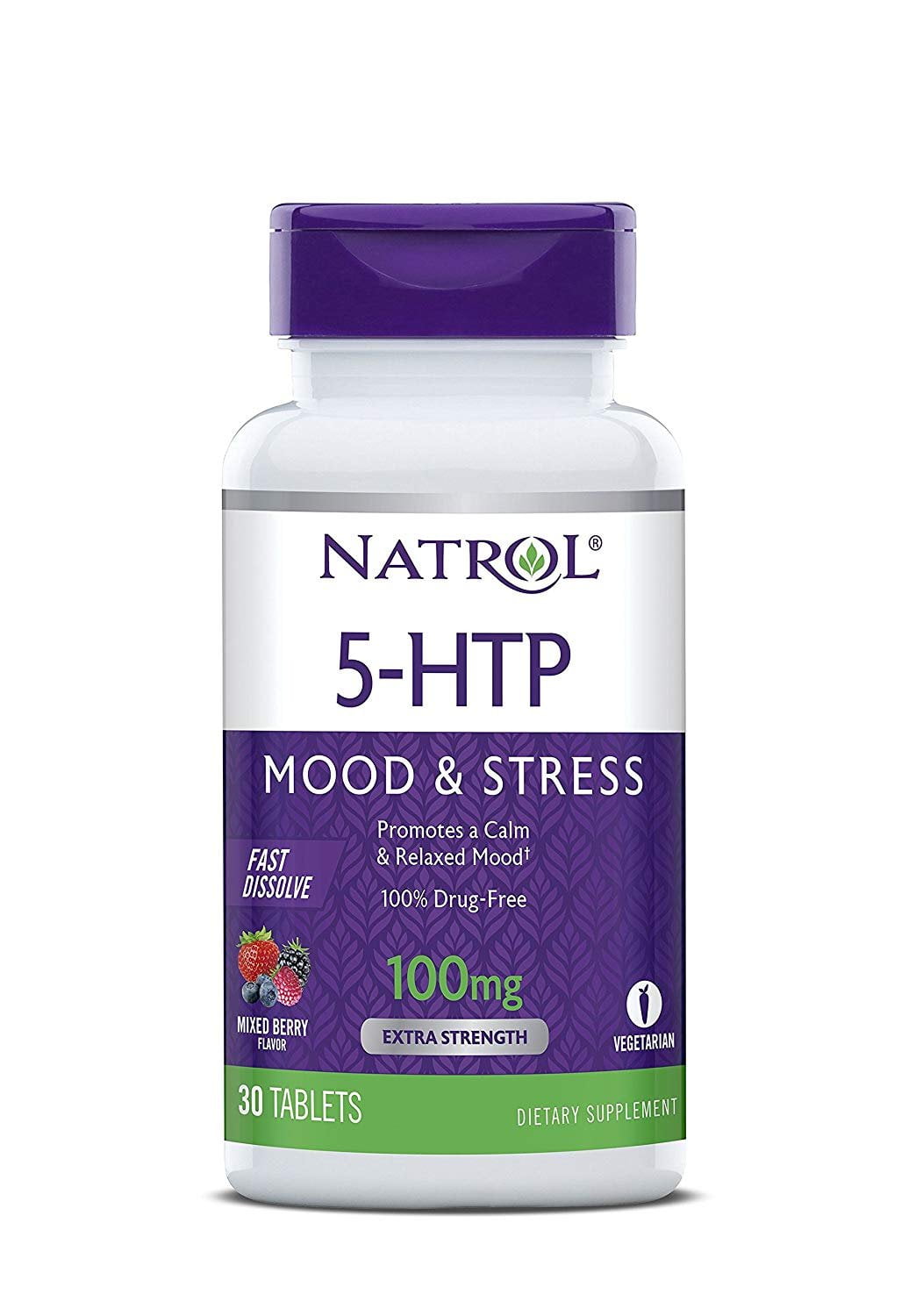 Natrol 5-htp Fast Dissolve Wild Berry - 100 Mg - 30 Tablets - Walmart.com