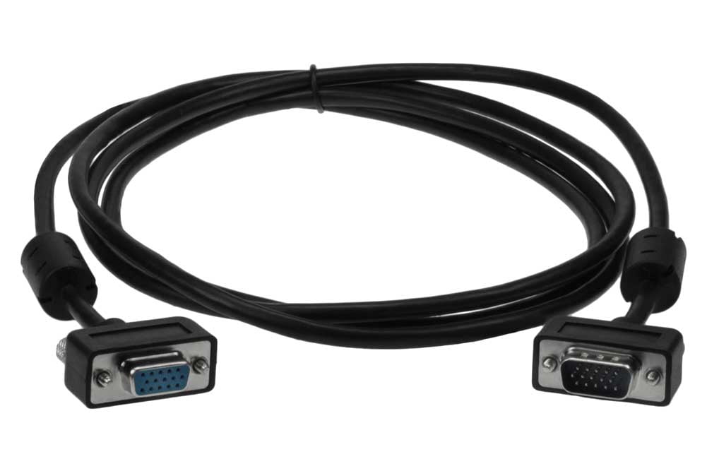 SF Cable 6 feet Ultra Slim SVGA Cable with Ferrites HD15 M/F Triple ...