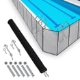 Pool Fence 4Ft x 108Ft, 320GSM Mesh with Stainless Steel Frame for ...