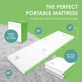 Cushy Form Folding Mattress - Portable Tri-Fold Floor Bed for Travel ...