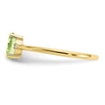 Primal Gold 10 Karat Yellow Gold Polished Geniune Diamond and Peridot ...