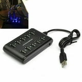 10 in 1 Usb Hub 10 Ports 5v 500mA 480Mbps Portable Usb2.0 Interface ...