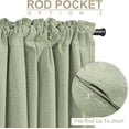 Thermal Insulated Linen Blackout Sliding Door Curtains for Living Room ...