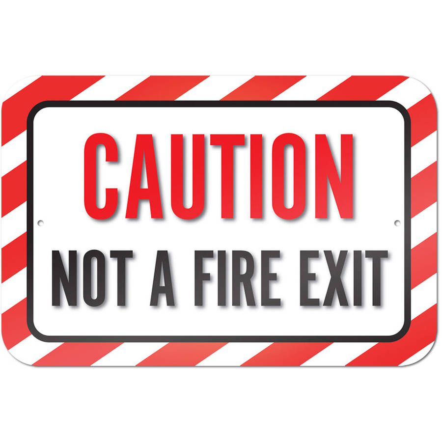 Caution Not A Fire Exit Sign - Walmart.com