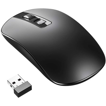 Wireless Mou ,Slim Noi less 2.4 USB C Laptop Computer Cordless Mice ...