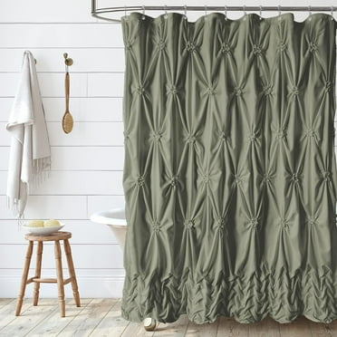 Farmhouse Shower Curtain Green Fabric Shower Curtain for Bathroom Decor ...