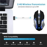 Uciefy Wireless LED Gaming Mouse Optical Rechargeable Silent Mice 6 ...