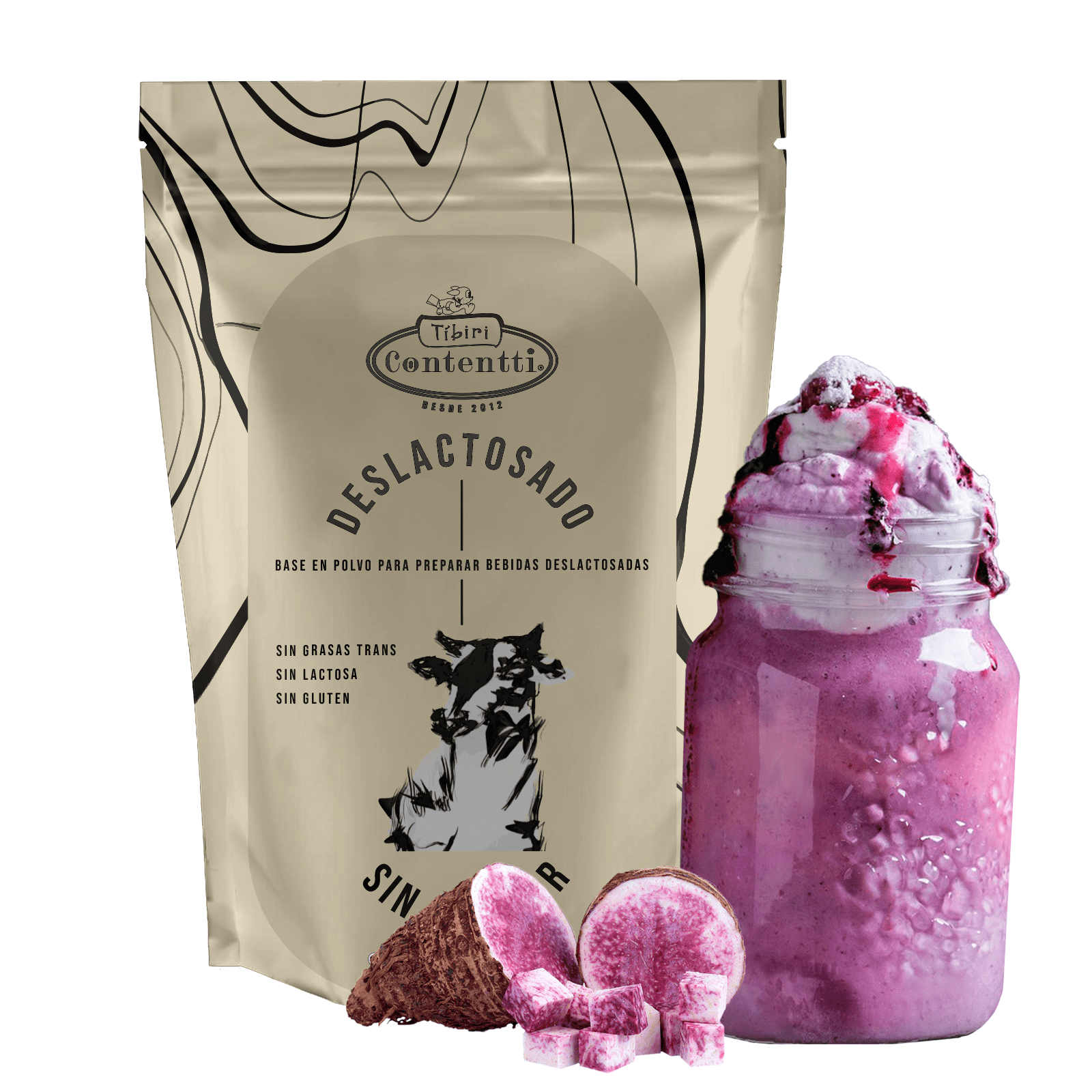 Smoothie Taro Deslactosado 1kg Base Vegetal Arroz Tíbiri Contentti ...