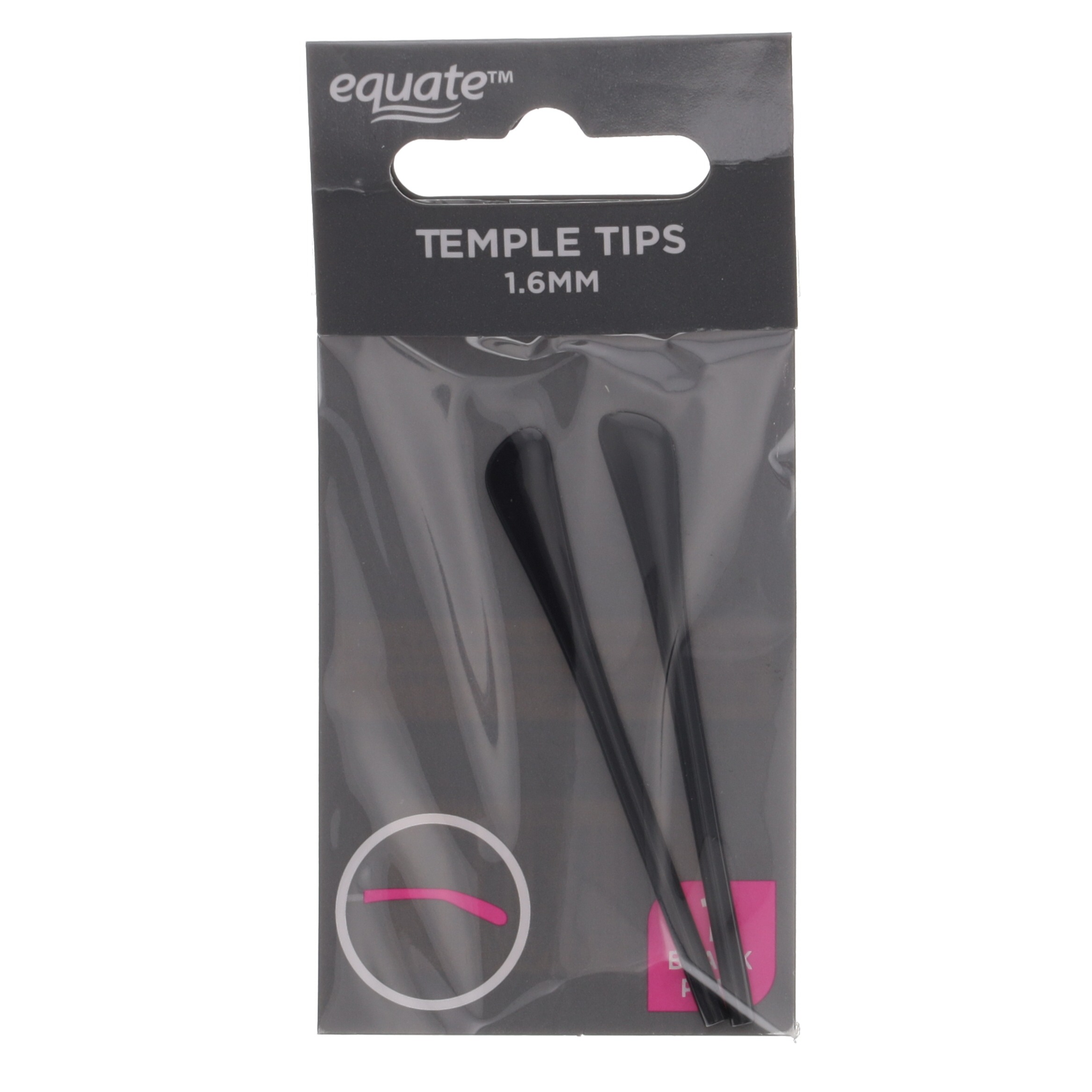Equate 1.6mm Black Temple Tips - Walmart.com
