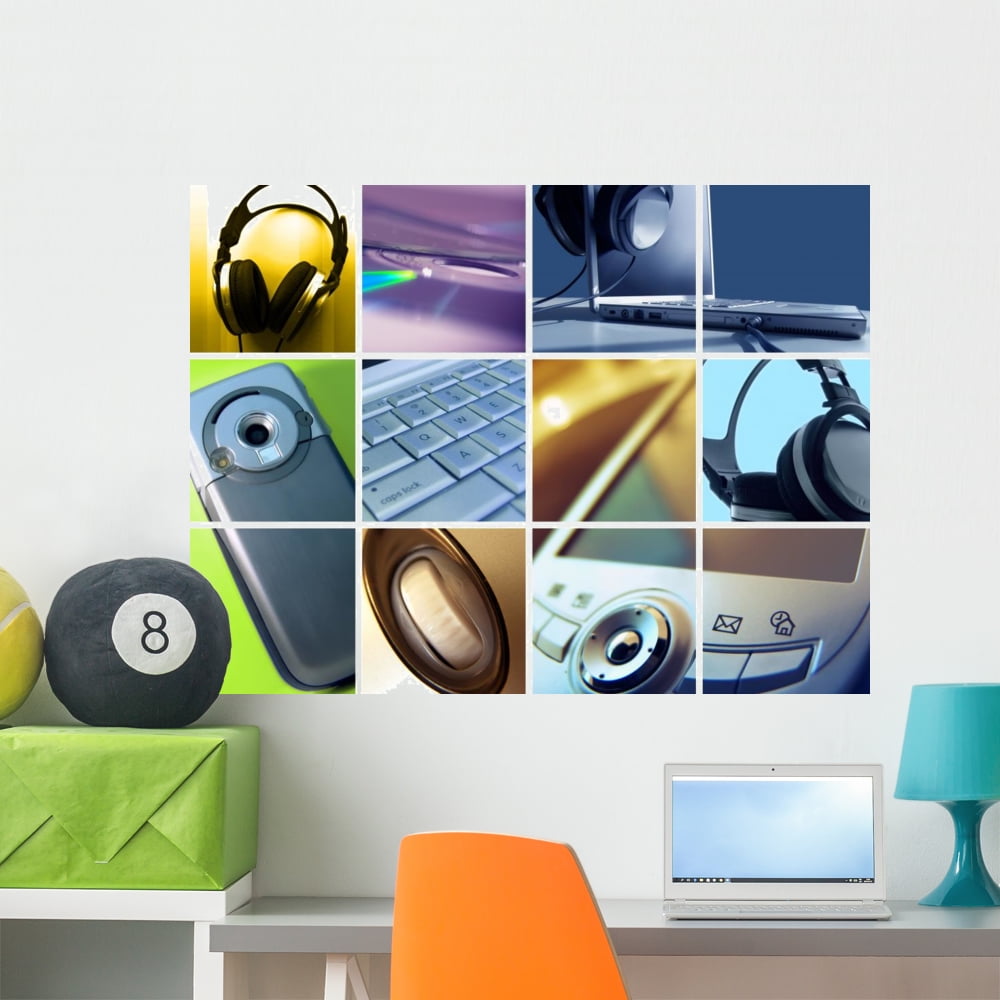 Technology Montage Wall Mural by Wallmonkeys Peel and Stick Graphic (36 ...