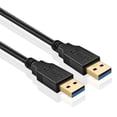 USB 3.0 Cable A-Male to A-Male (10 FT) Type A to A Male Premium Gold ...