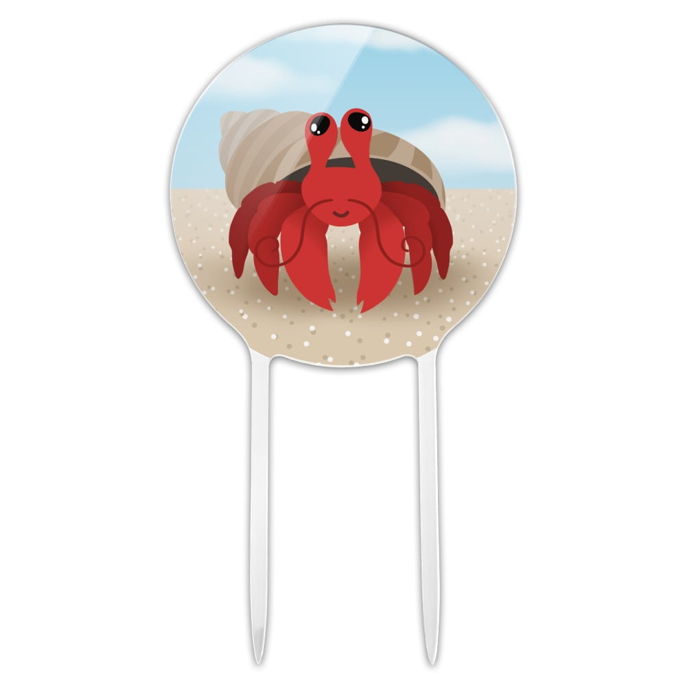 Acrylic Sweet Hermit Crab Cake Topper Party Decoration for Wedding ...