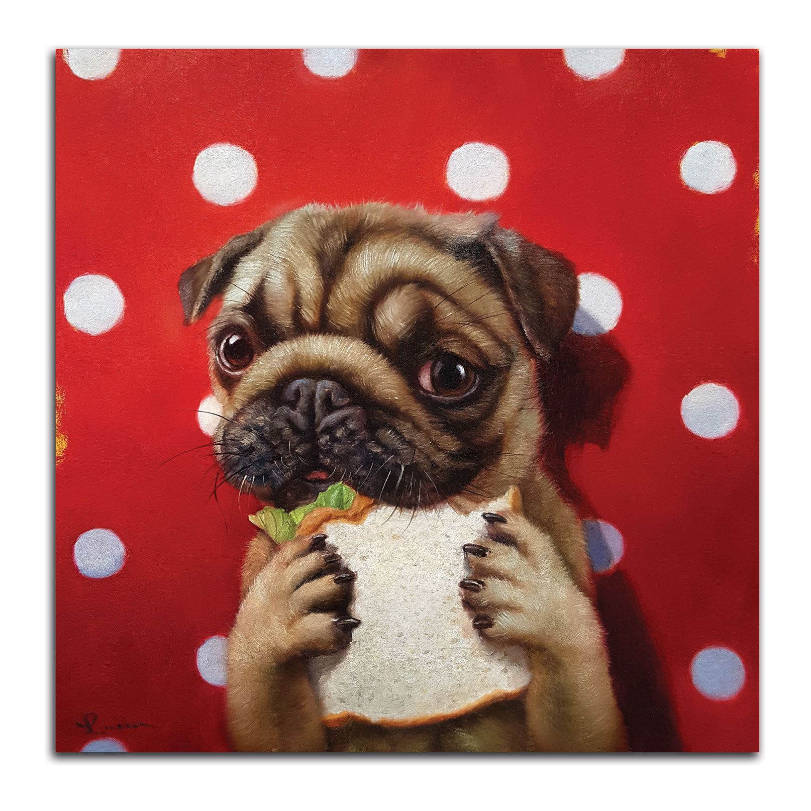 Gango Home Decor Vertical Pugalicious by Lucia Heffernan (Printed on ...